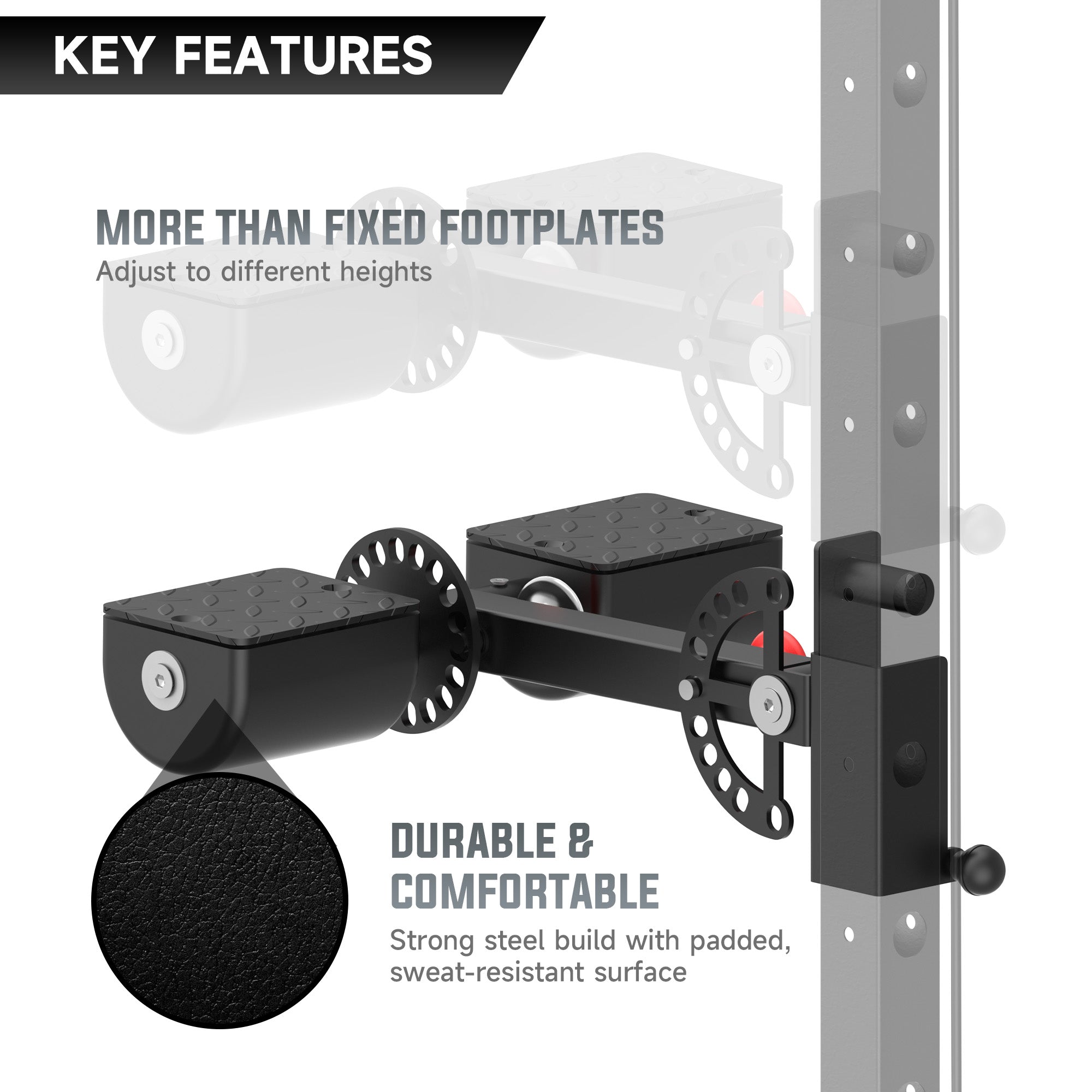 EVOLPOW 3-in-1 Leg Holder and Footplate Attachment – Evolpow Fitness