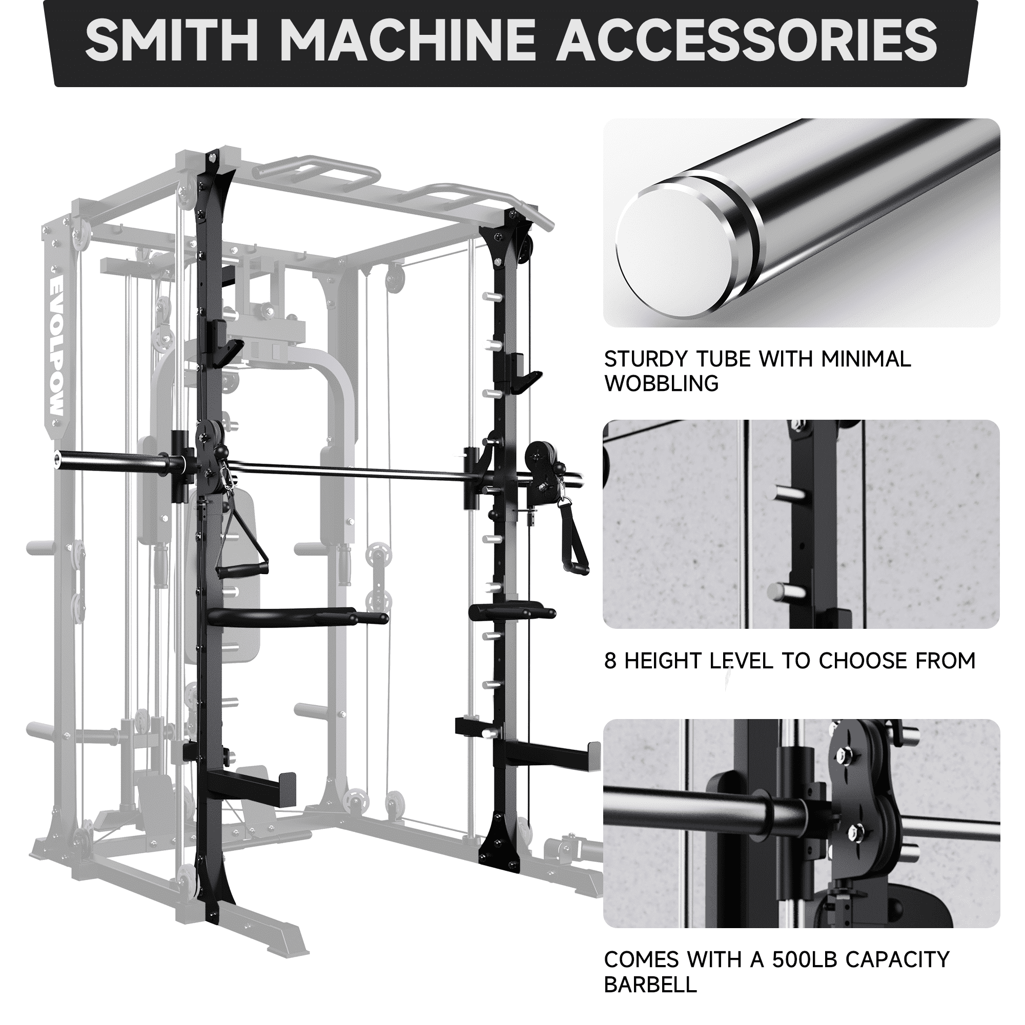 EVOLPOW M2A Brute All-in-One Smith Machine Home Gym – Evolpow Fitness