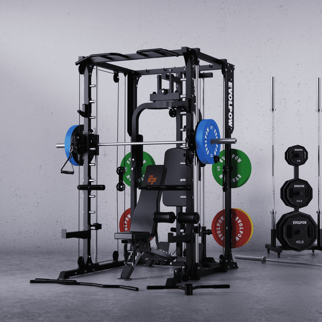 EVOLPOW M2A Brute All-in-One Smith Machine Home Gym – Evolpow Fitness