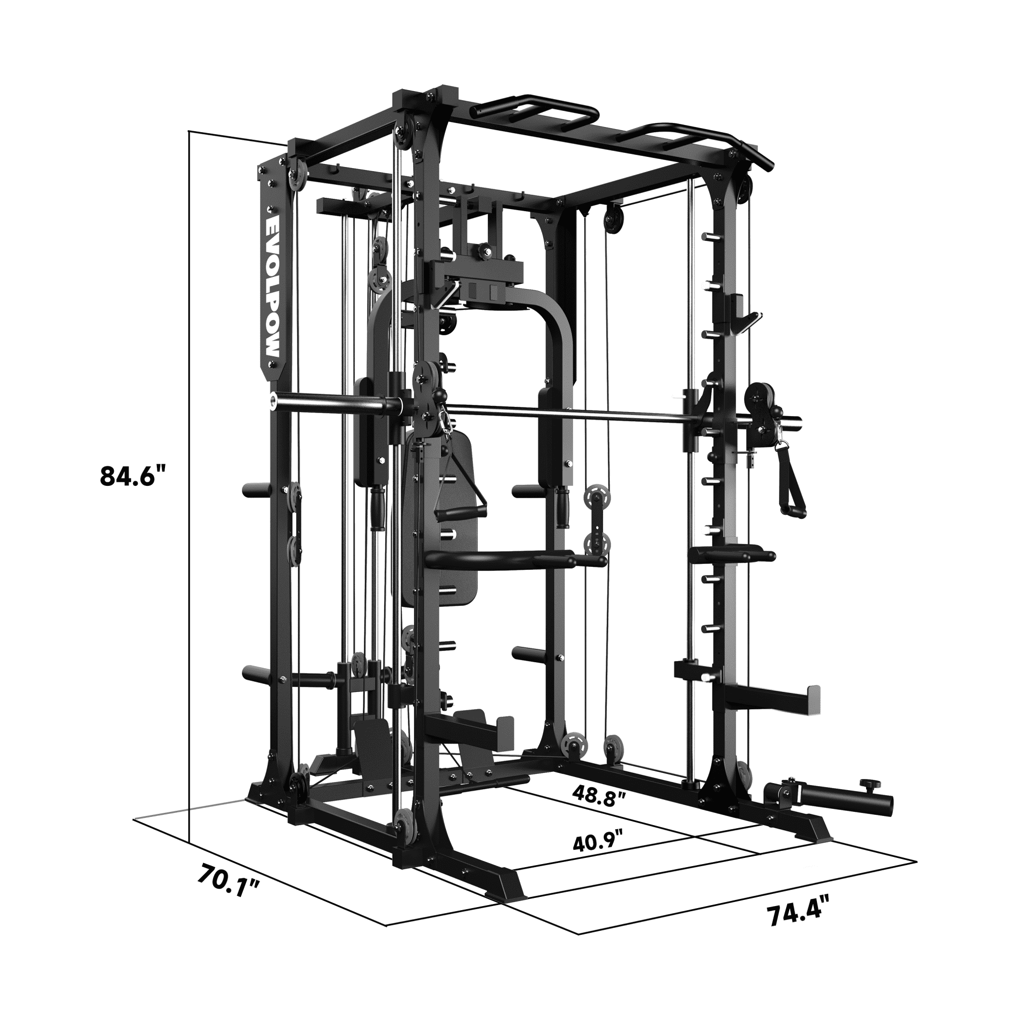 EVOLPOW M2A Brute All-in-One Smith Machine Home Gym – Evolpow Fitness