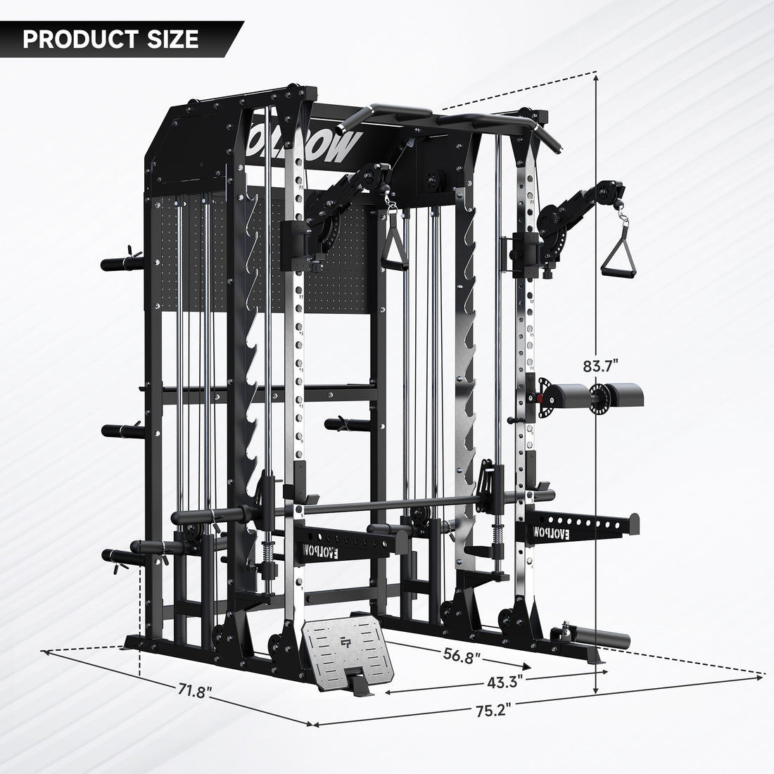 EVOLPOW M2B Pro Brute All-In-One Smith Machine Home Gym – Evolpow Fitness