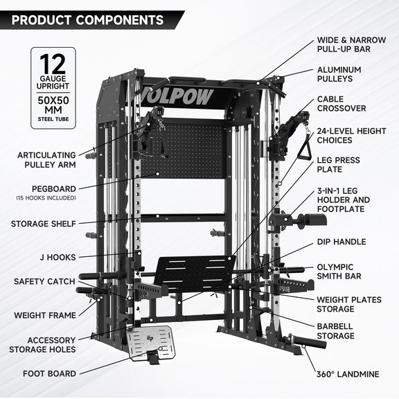 EVOLPOW M2B Pro Brute All-In-One Smith Machine Home Gym – Evolpow Fitness