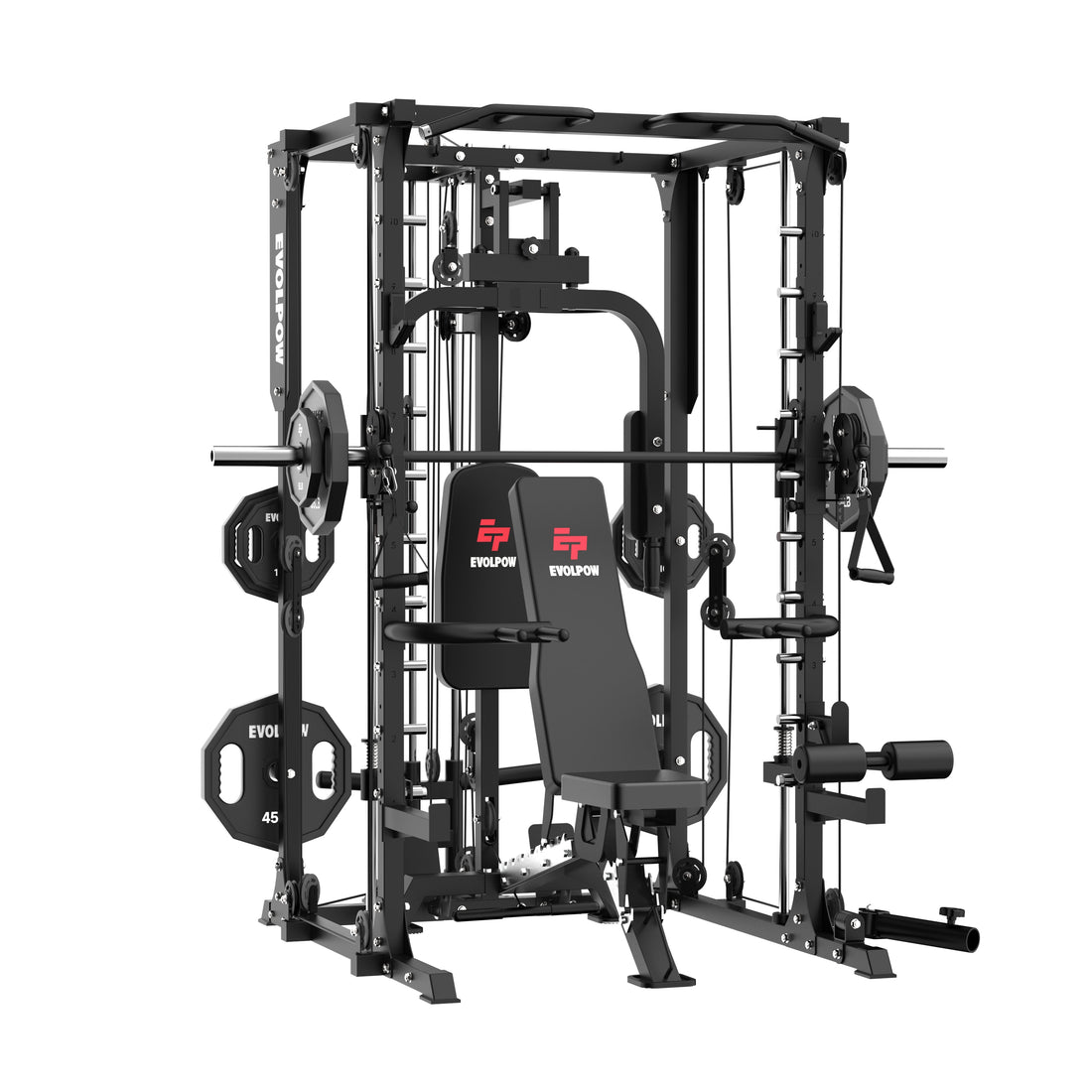 EVOLPOW M2A Brute All-in-One Smith Machine Home Gym – Evolpow Fitness