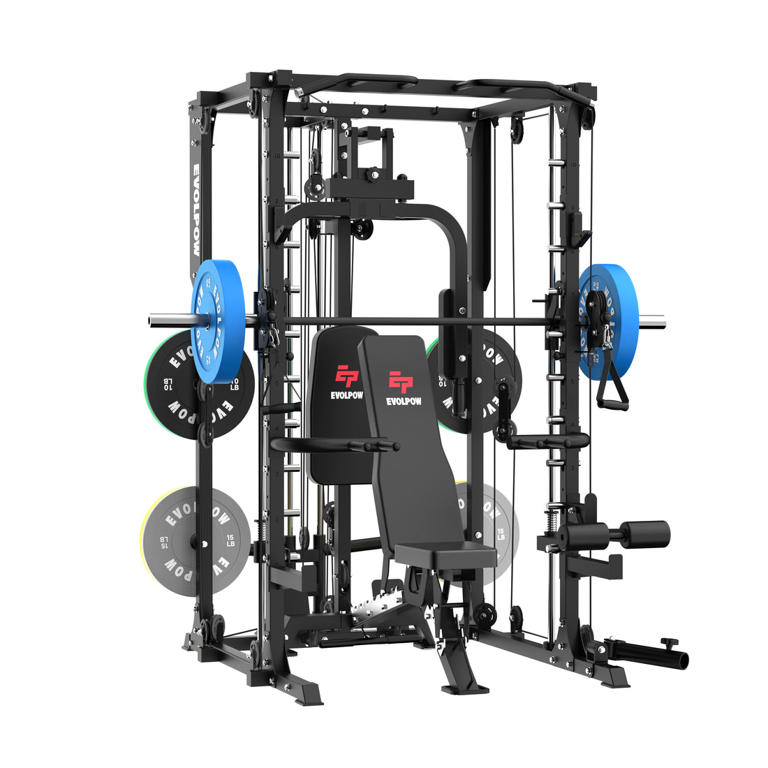 EVOLPOW M2A Brute All-in-One Smith Machine Home Gym Package – Evolpow ...