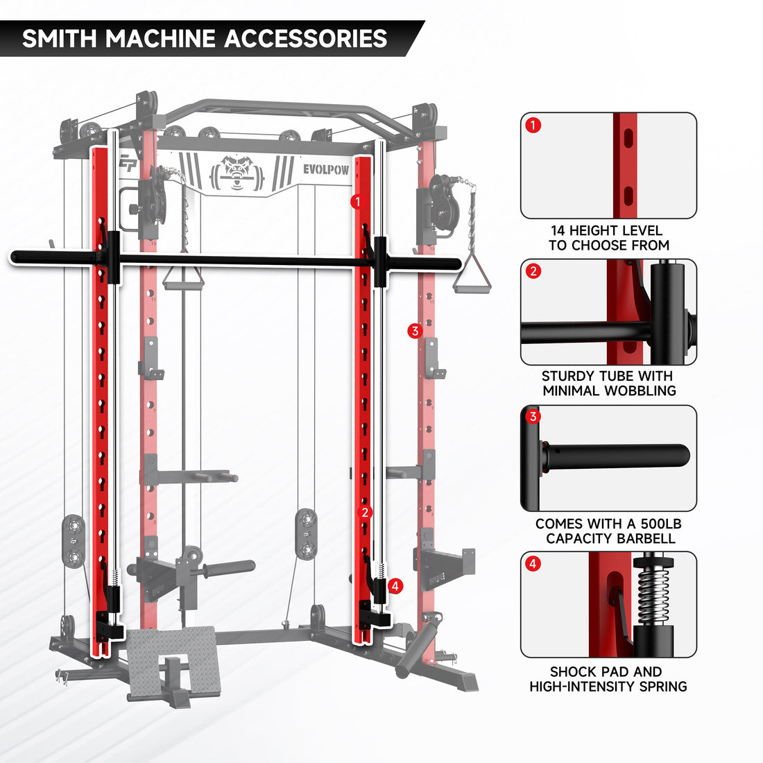 EVOLPOW M2D Brute All-in-One Smith Machine Home Gym – Evolpow Fitness