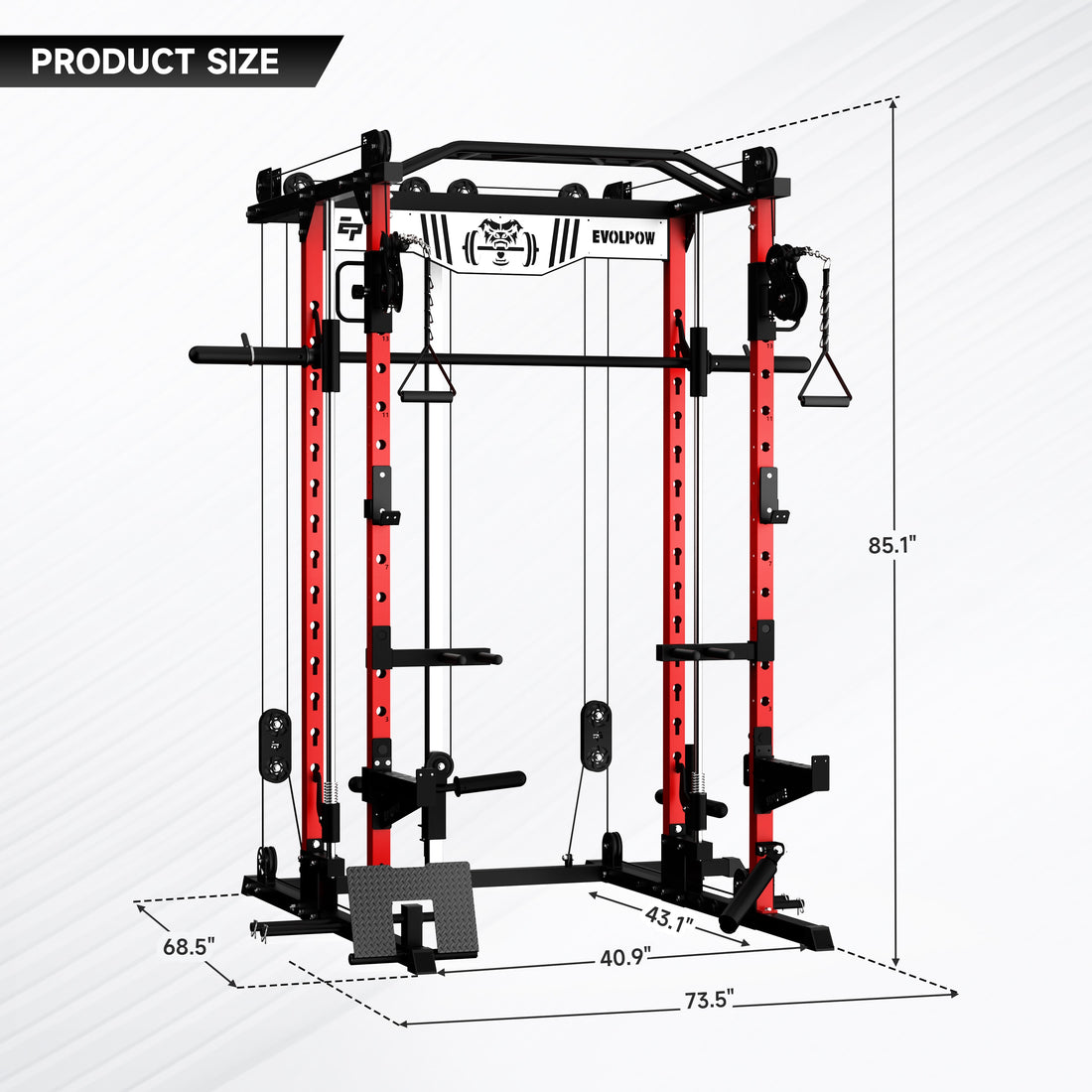 EVOLPOW M2D Brute All-in-One Smith Machine Home Gym – Evolpow Fitness