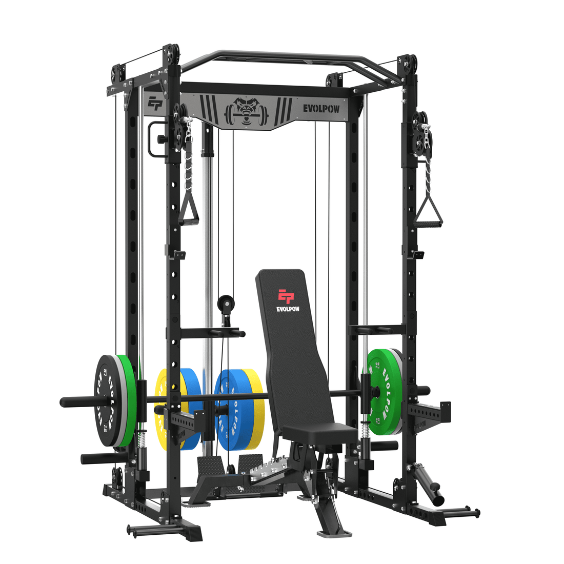 EVOLPOW M2D Brute All-in-One Smith Machine Home Gym Package – Evolpow ...