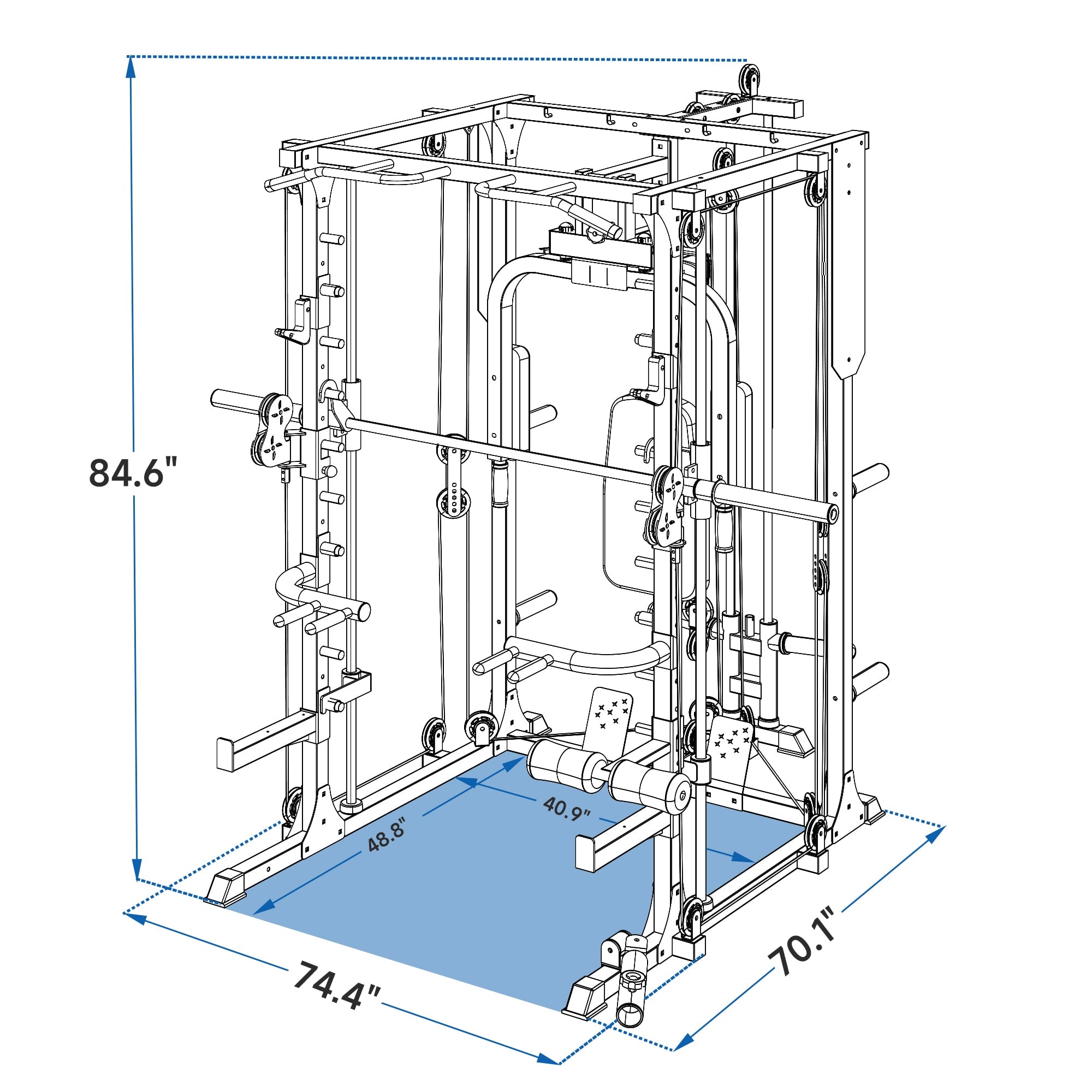 EVOLPOW M2A Brute All-in-One Smith Machine Home Gym – Evolpow Fitness